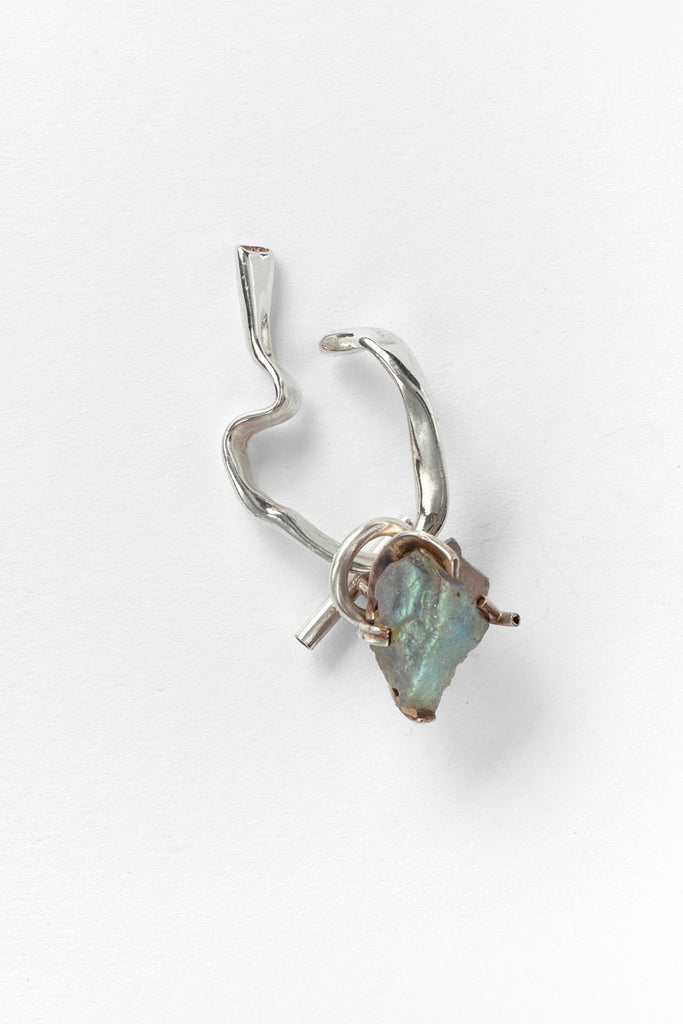 Blue Moon Stone Silver Ear Cuff – KARMUEL YOUNG